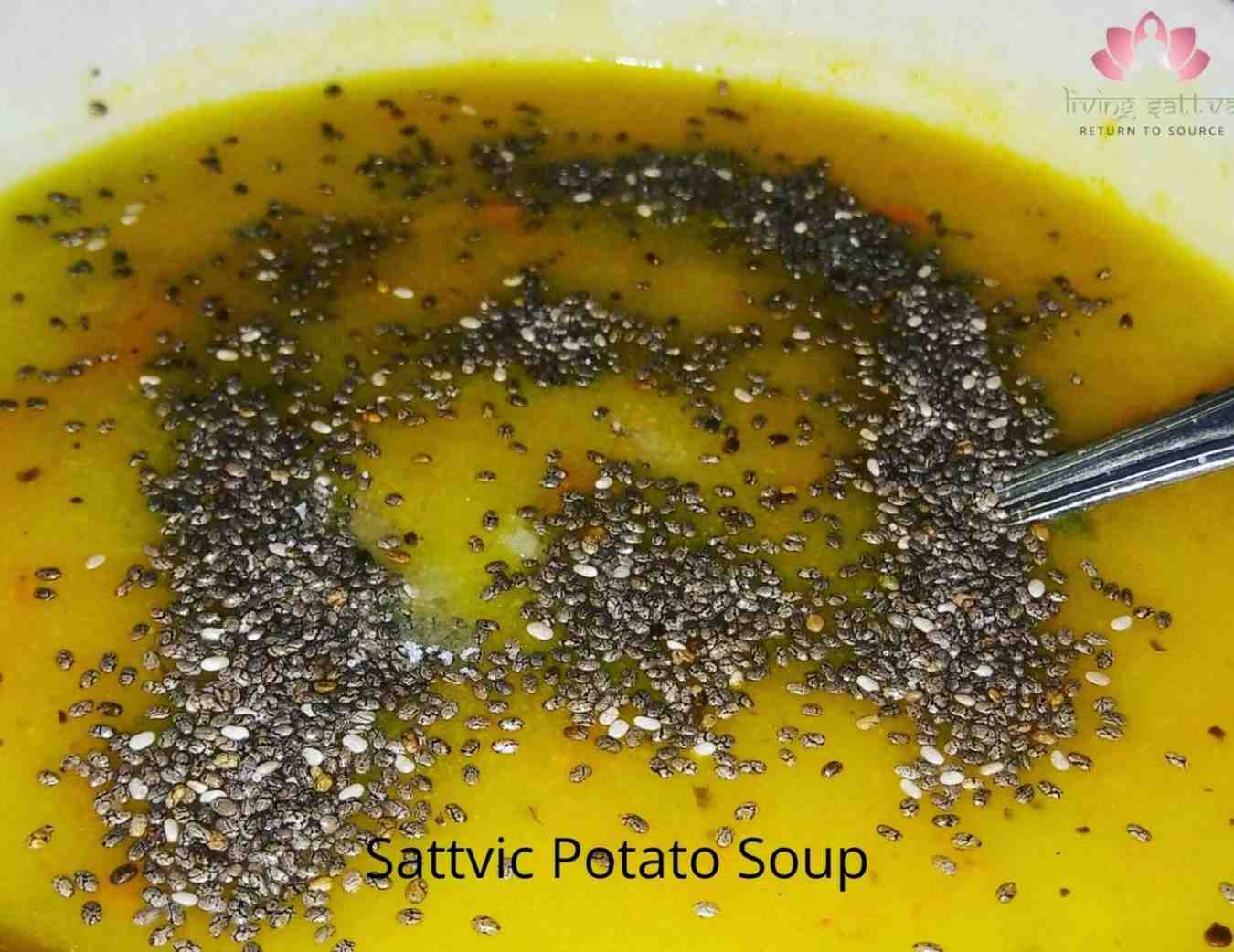 Sattvic Potato Soup with Chia Seeds - Healthy Recipe